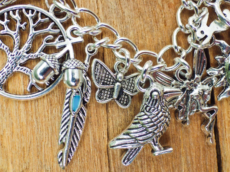 Pagan Wiccan Witch's Charm Bracelet, Loaded Bracelet, Goddess ...