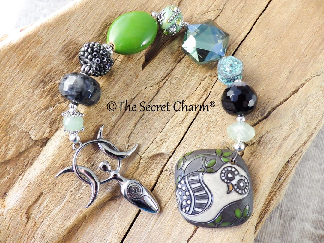 Owl Goddess Athena Pagan Prayer Beads, Wiccan Rosary, Witches Ladder ...
