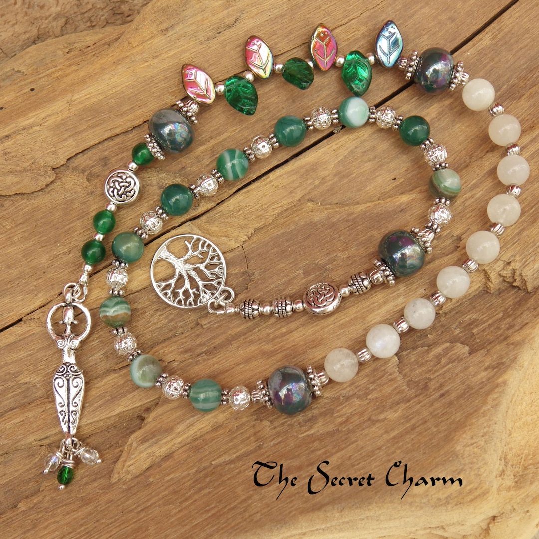 Daughter of the Forest Pagan Prayer Beads, Witches Ladder, Witches ...
