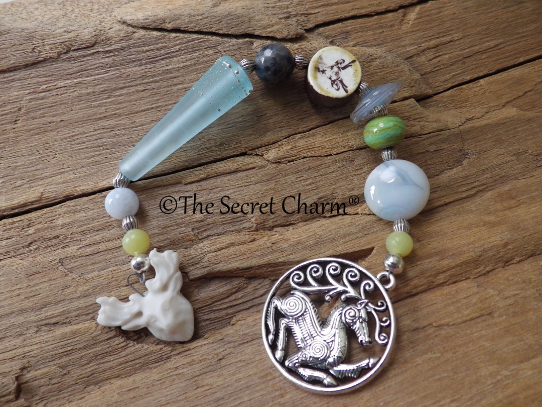 Cernunnos Pagan Prayer Beads, Wiccan Rosary, Pocket Mala Beads, Celtic ...