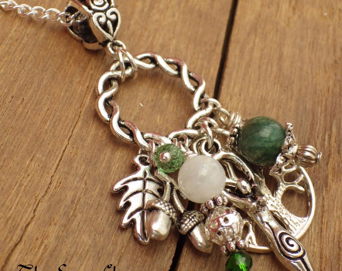 Daughter of the Forest Goddess Necklace, Pagan Cluster Pendant, Wiccan ...