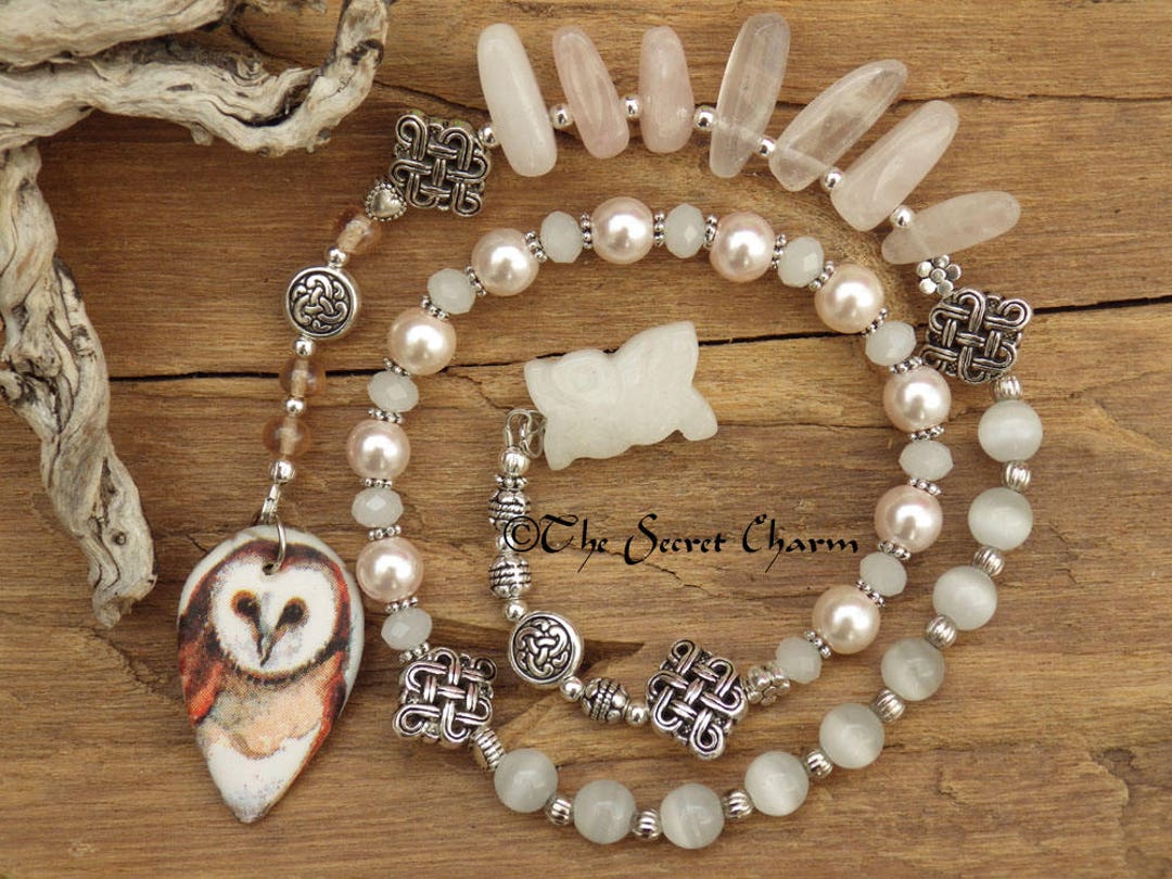 Prayer Beads Owl Goddess Minerva Athena, Pagan Witches Ladder ...