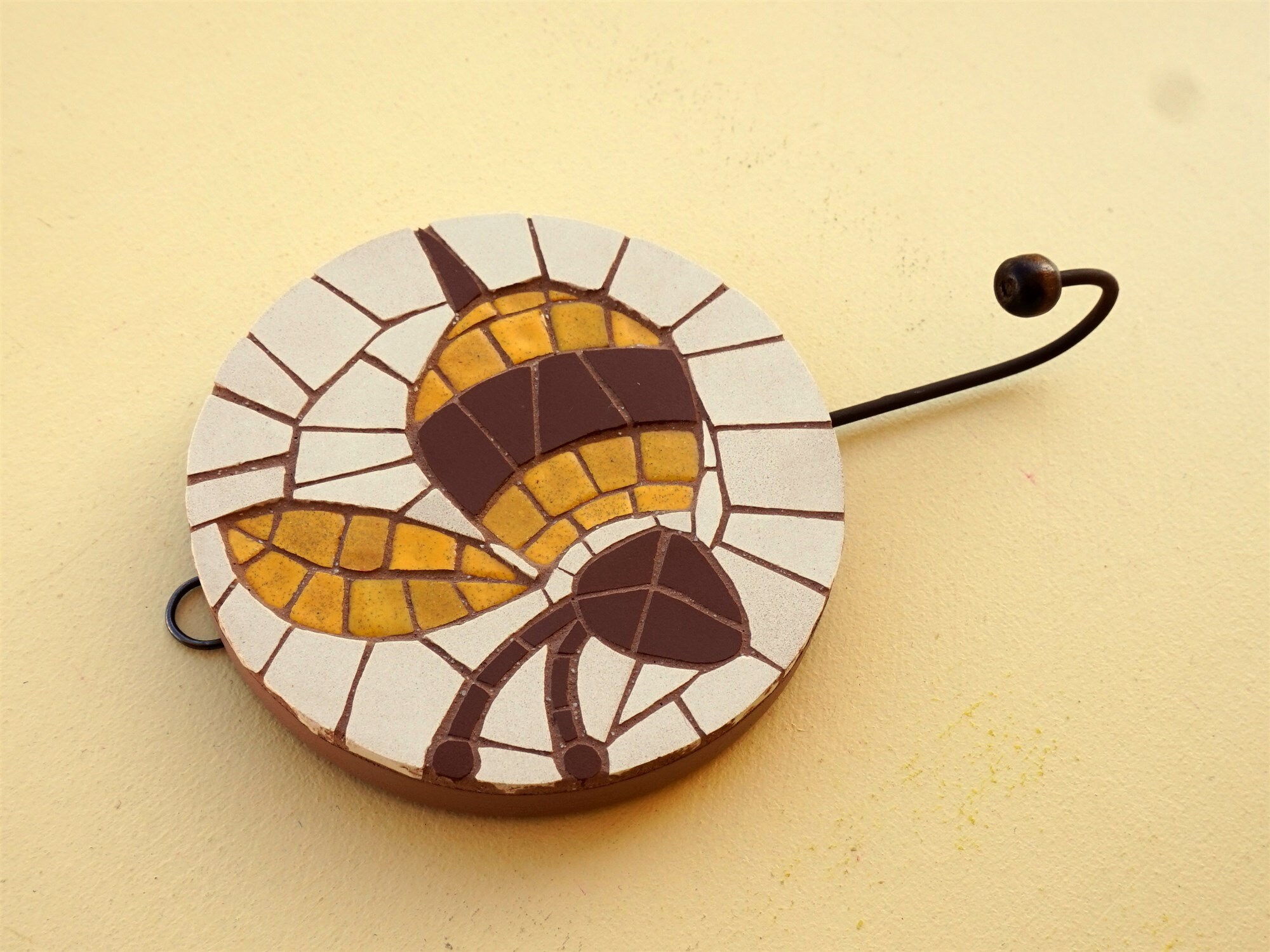 Decorative Mosaic Hanging Hook With Abstract Bee Pattern - Etsy