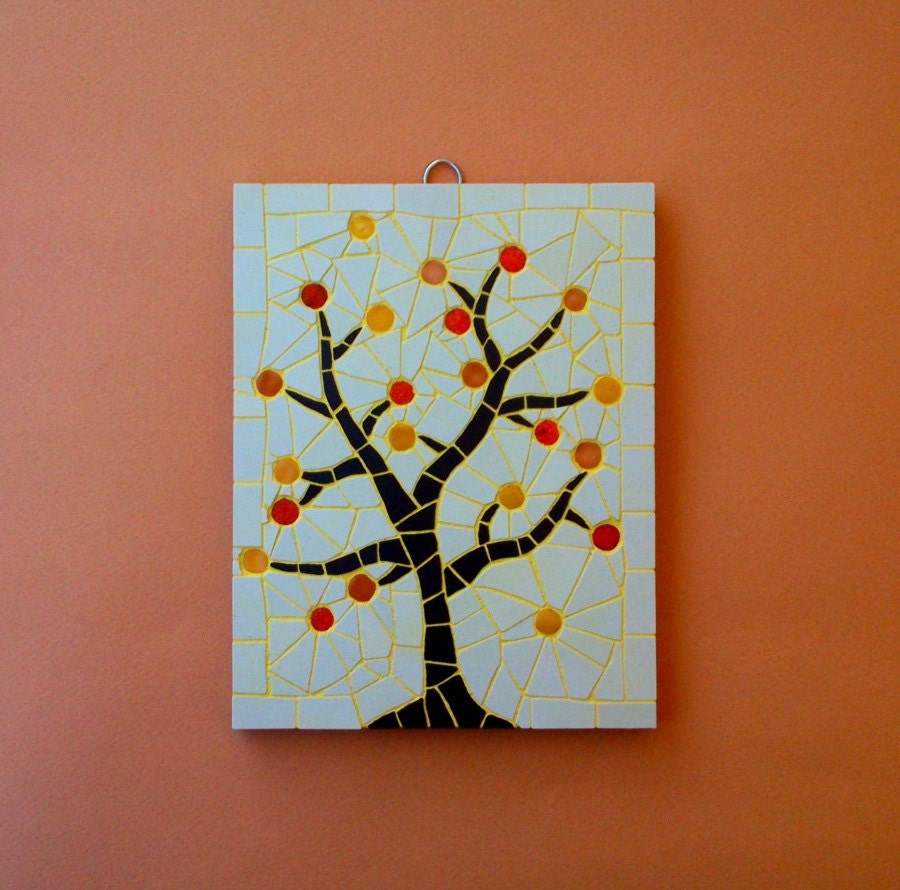 Mosaic Wall Art With Abstractcolourful Tree - Etsy
