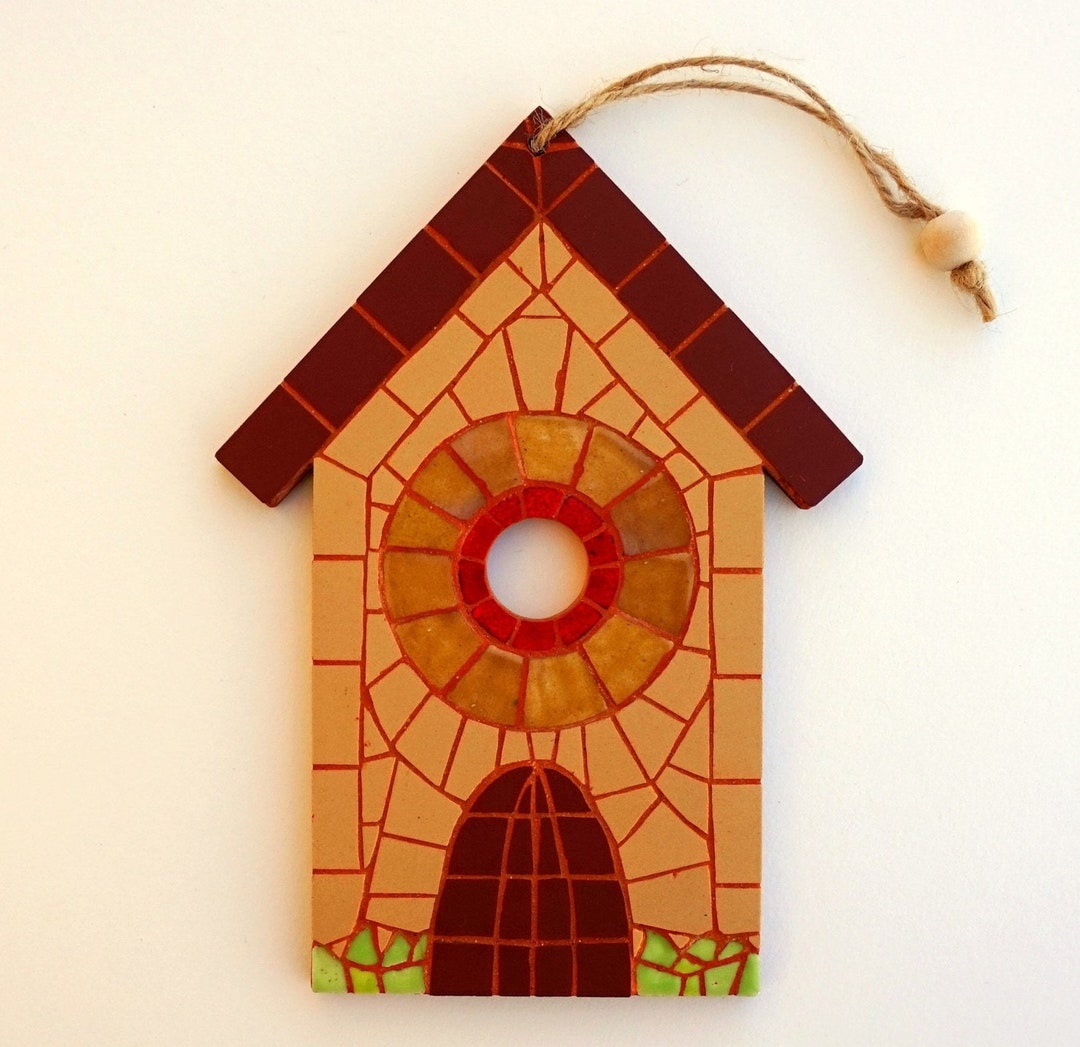 Mosaic House Wall Hanging - Etsy