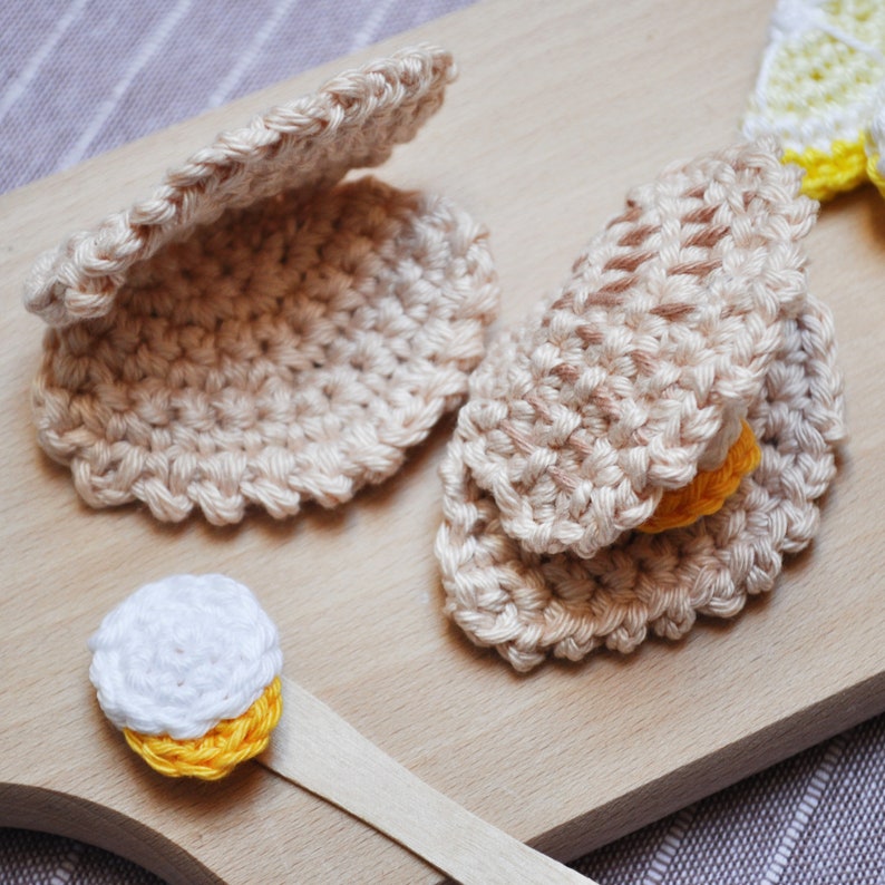 Crochet Seafood, Mini Set 14 Psc. - Shell, Mussels, Fish, Oyster ...