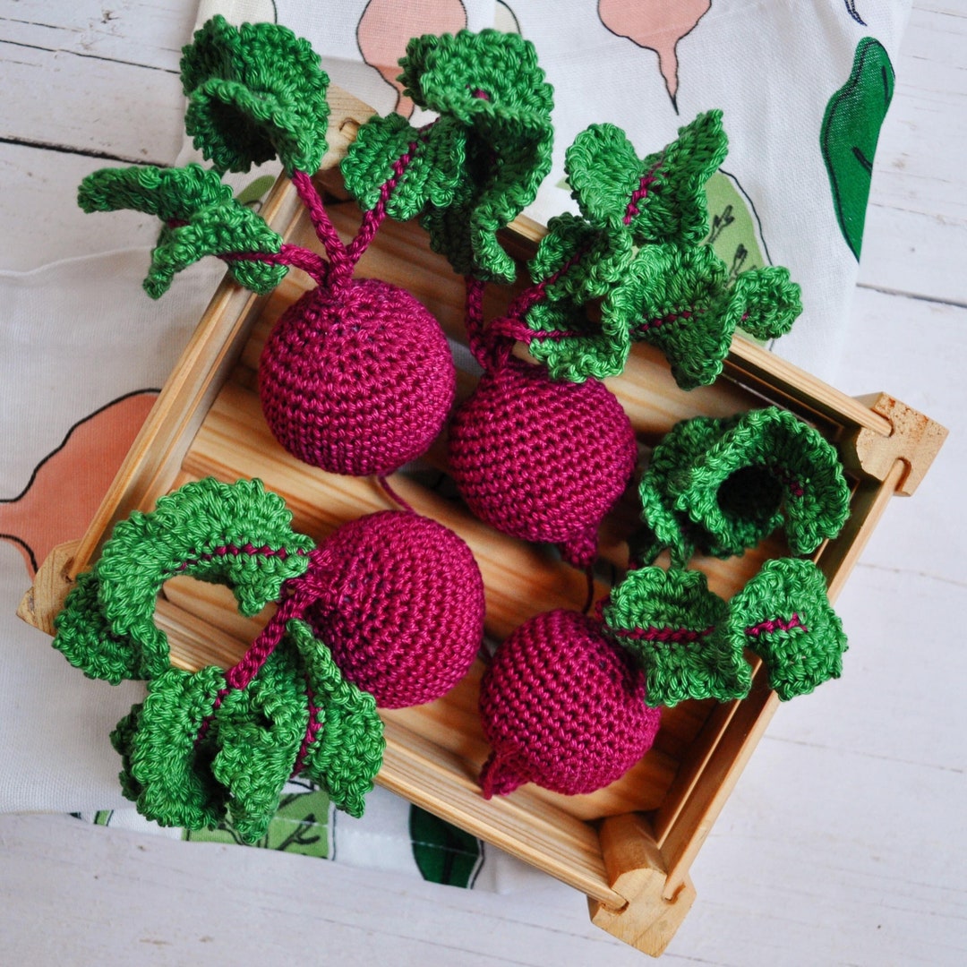 Crochet Beetroot, 1 Piece, Beet, Crochet Vegetables, Montessori Baby ...