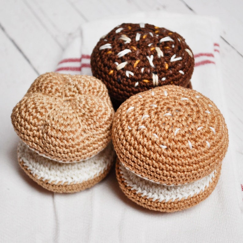 Crochet Bread Set 12 Pcs Toast Croutons Baguette Bakery - Etsy