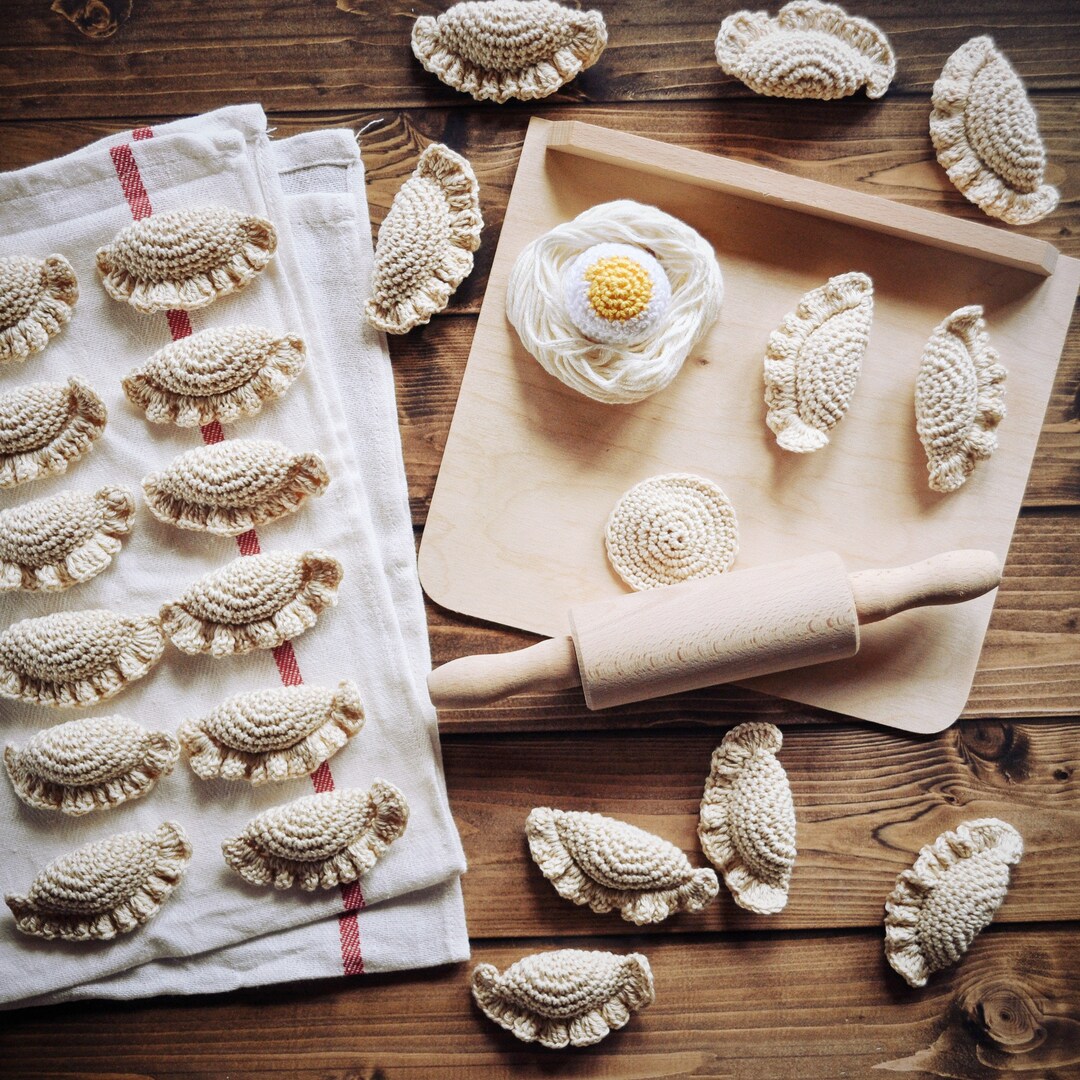 Crochet Dumpling: Miniature Food, Montessori Pretend Play - Etsy