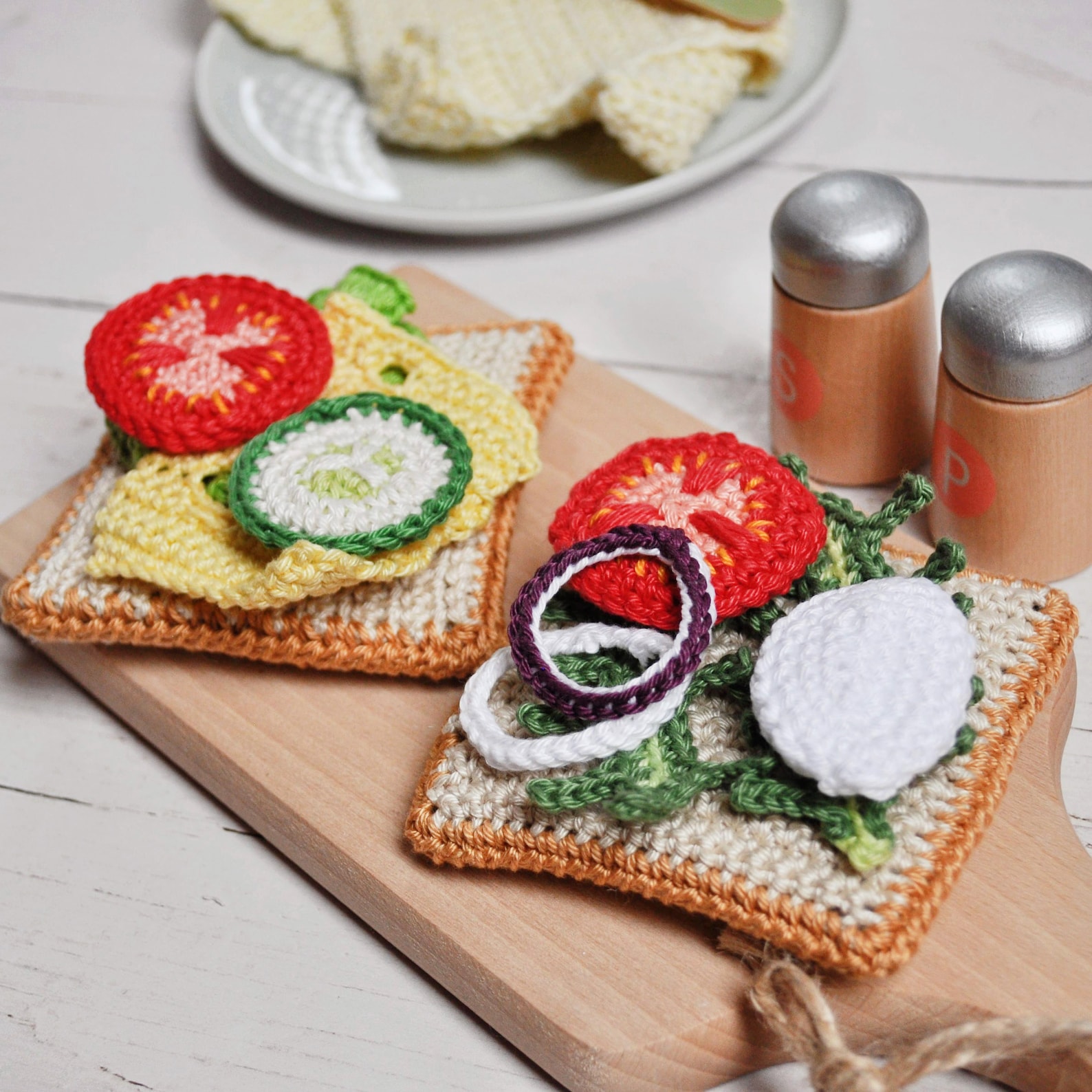 Crochet Sandwich Make a Sandwich Bread Toast Crochet | Etsy