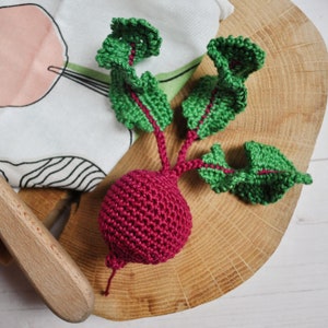 Crochet Beetroot, 1 Piece, Beet, Crochet Vegetables, Montessori Baby ...