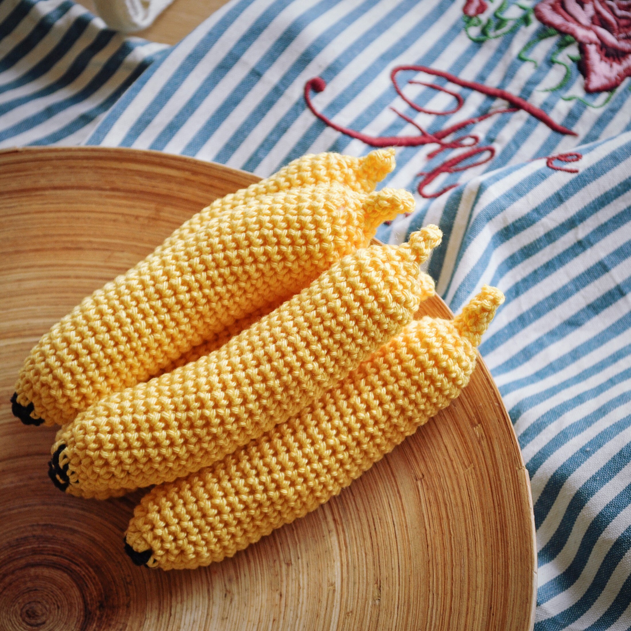 Crochet banana 1 piece 100% cotton crochet fruit | Etsy
