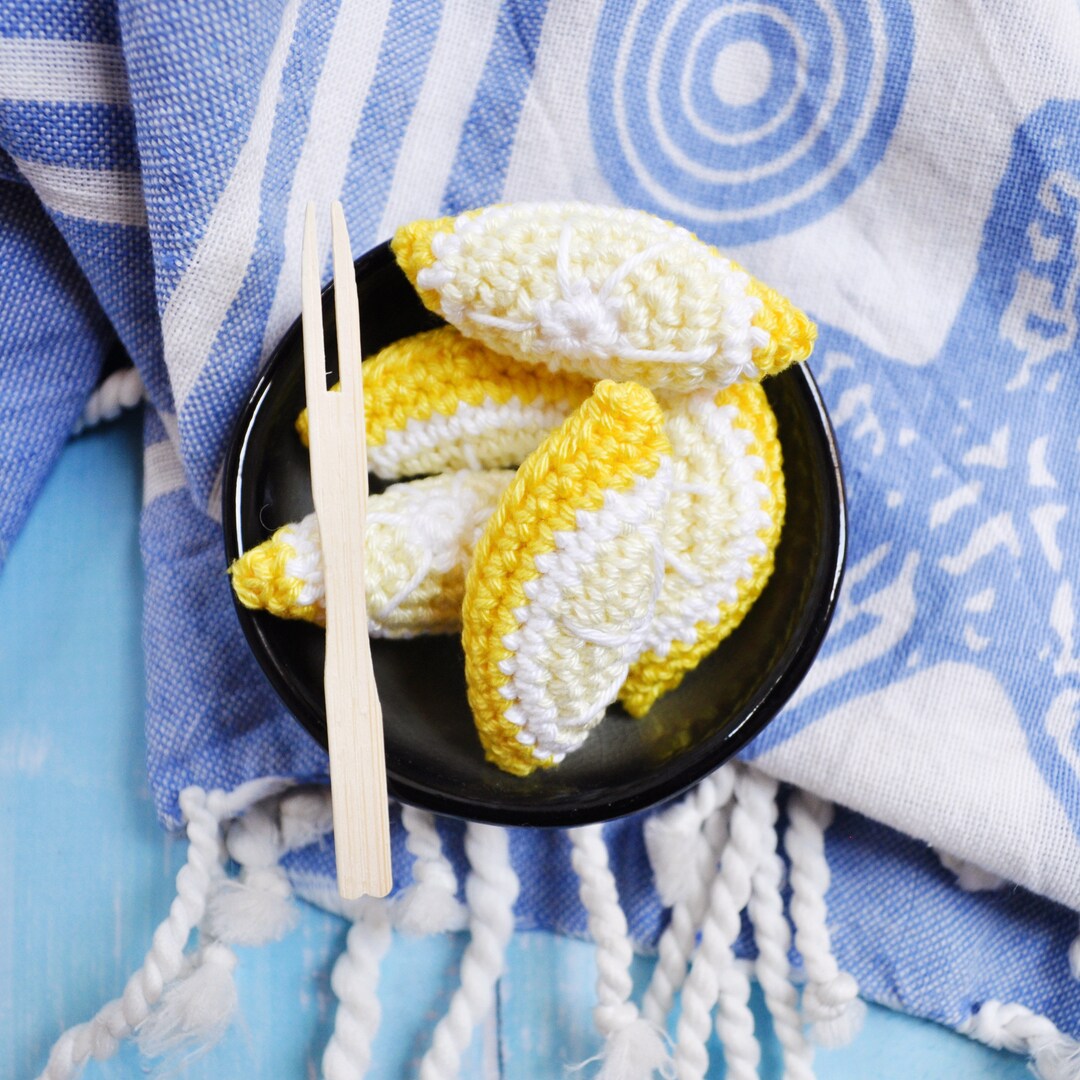 Crochet Lemon Slice, Pretend Play Kitchen Food - Etsy