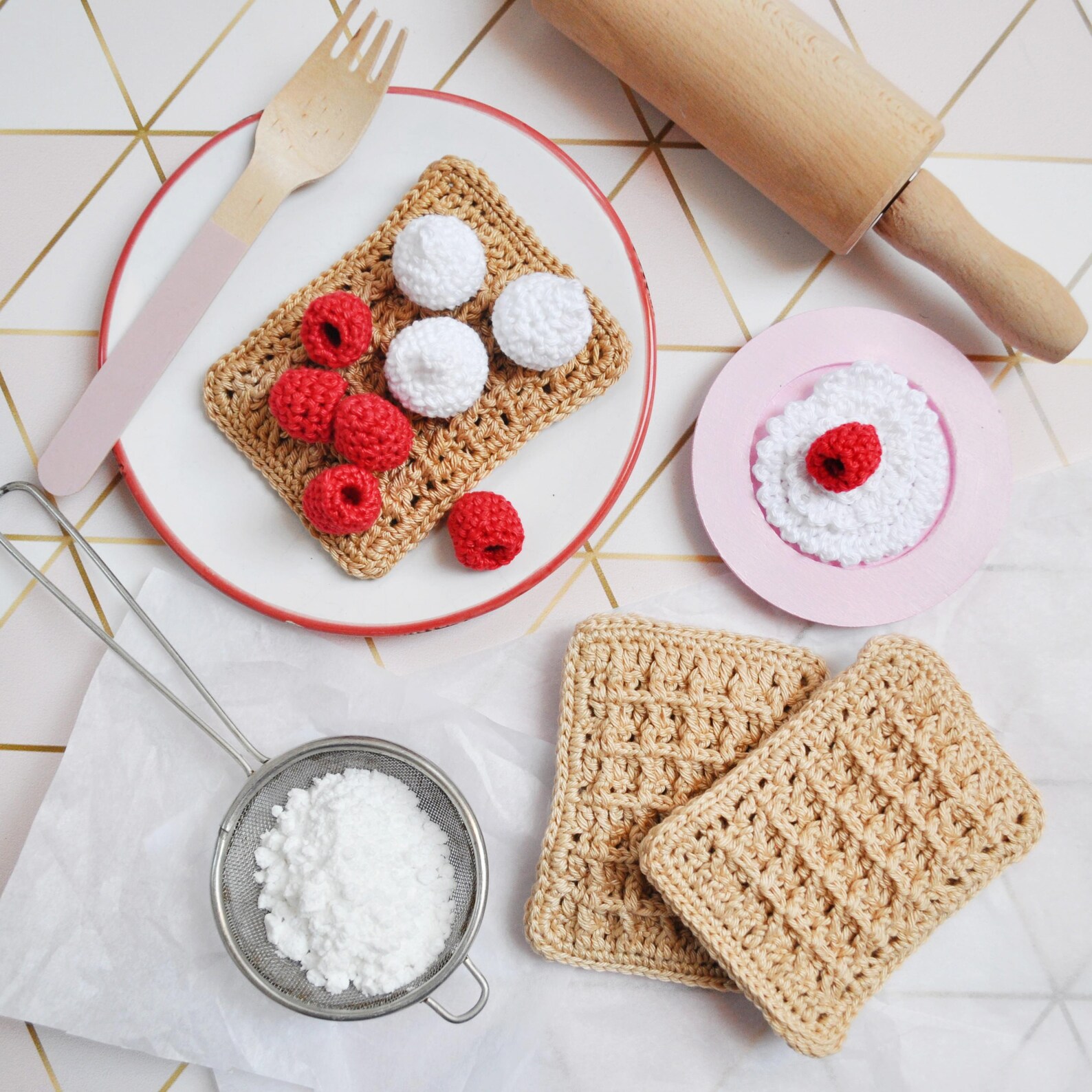 Crochet Red Raspberries 5 Pieces Crochet Fruits Crochet | Etsy