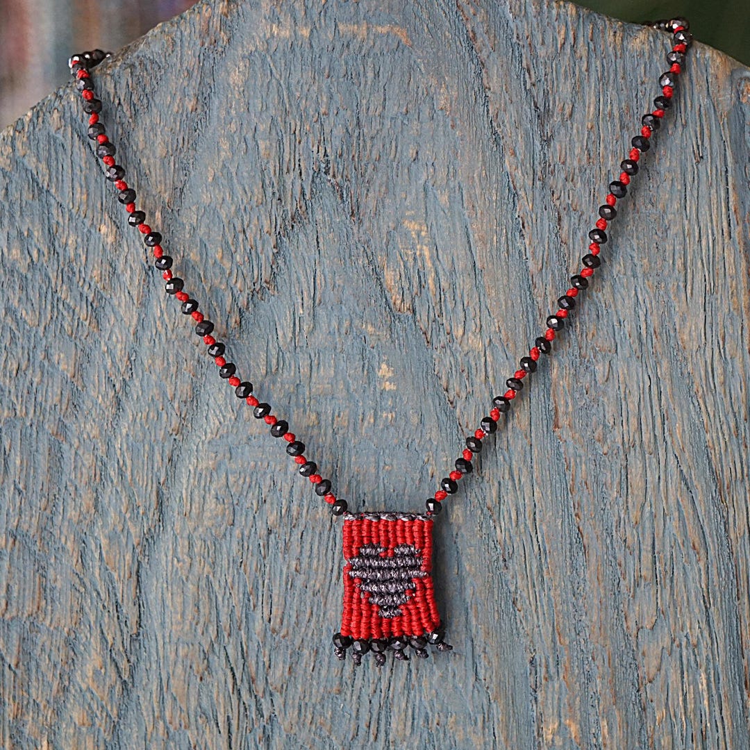 Macrame Heart Pendant Necklace, Chic Jewelry for Women, Romantic Gift ...