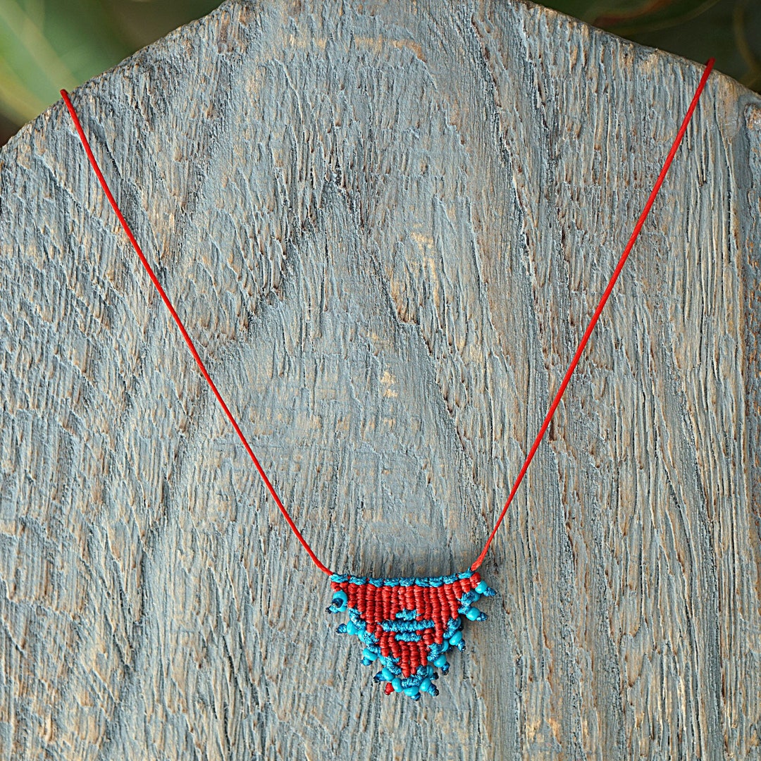 Handmade and Unique Macrame Talisman Necklace, Beautiful Gift for Her ...