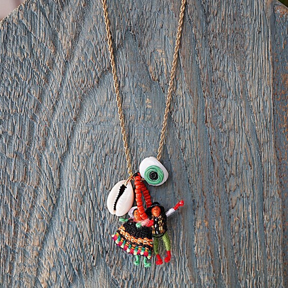 Worry Doll Chain Necklace Unique Necklace for Women Birthday - Etsy