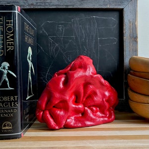 Absurdist Ceramic Sculpture in Bright Red Bizarre Organic Pottery Art ...