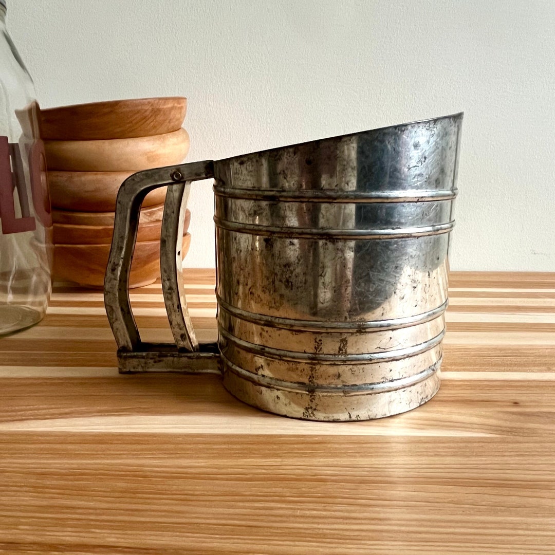 Vintage Mid Century Mechanical Flour Sifter | Old Rustic Farmhouse ...