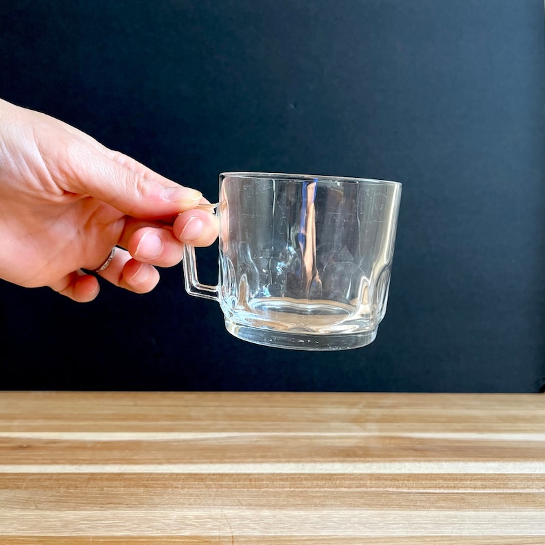 Set of 5 Arcoroc Glass Coffee Mugs by Arcoroc, Made in France | 70s ...