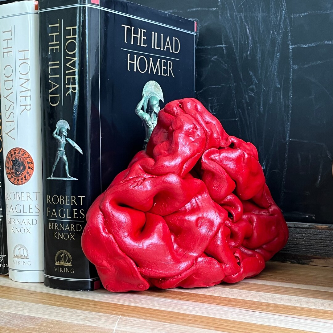 Absurdist Ceramic Sculpture in Bright Red Bizarre Organic Pottery Art ...