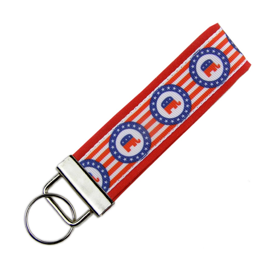 Republican Key Chain, Republican Key Fob Republican Elephant Political ...