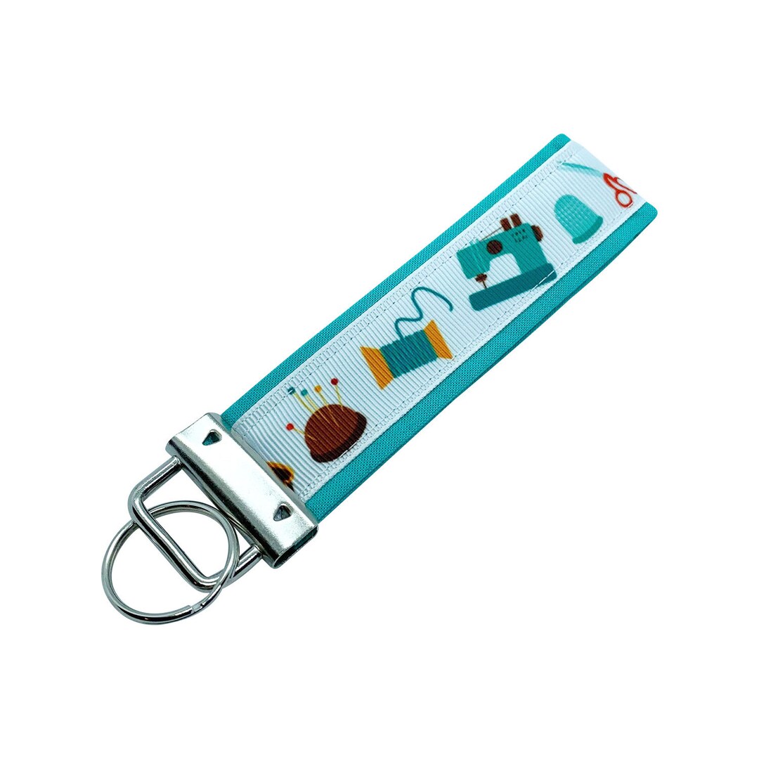 Sewing Key Chain, Keychain With Letters, Fabric Key Fob, Quilting Key ...