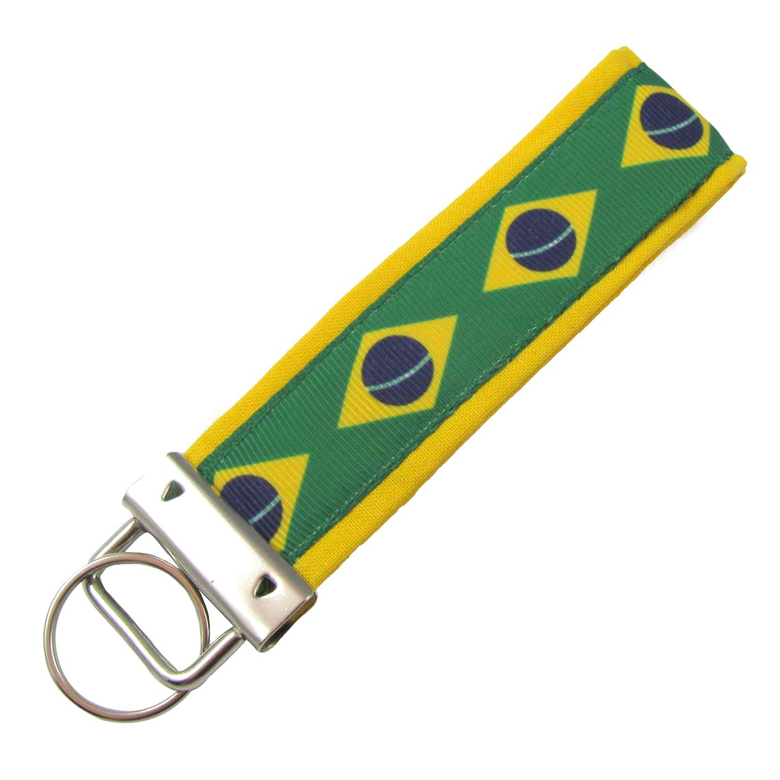Personalized Key Chain / Key Fob Brazil Brazilian Flag With - Etsy