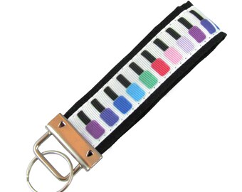 Personalized Nail Tech Key Chain / Key Fob Nail Polish on | Etsy