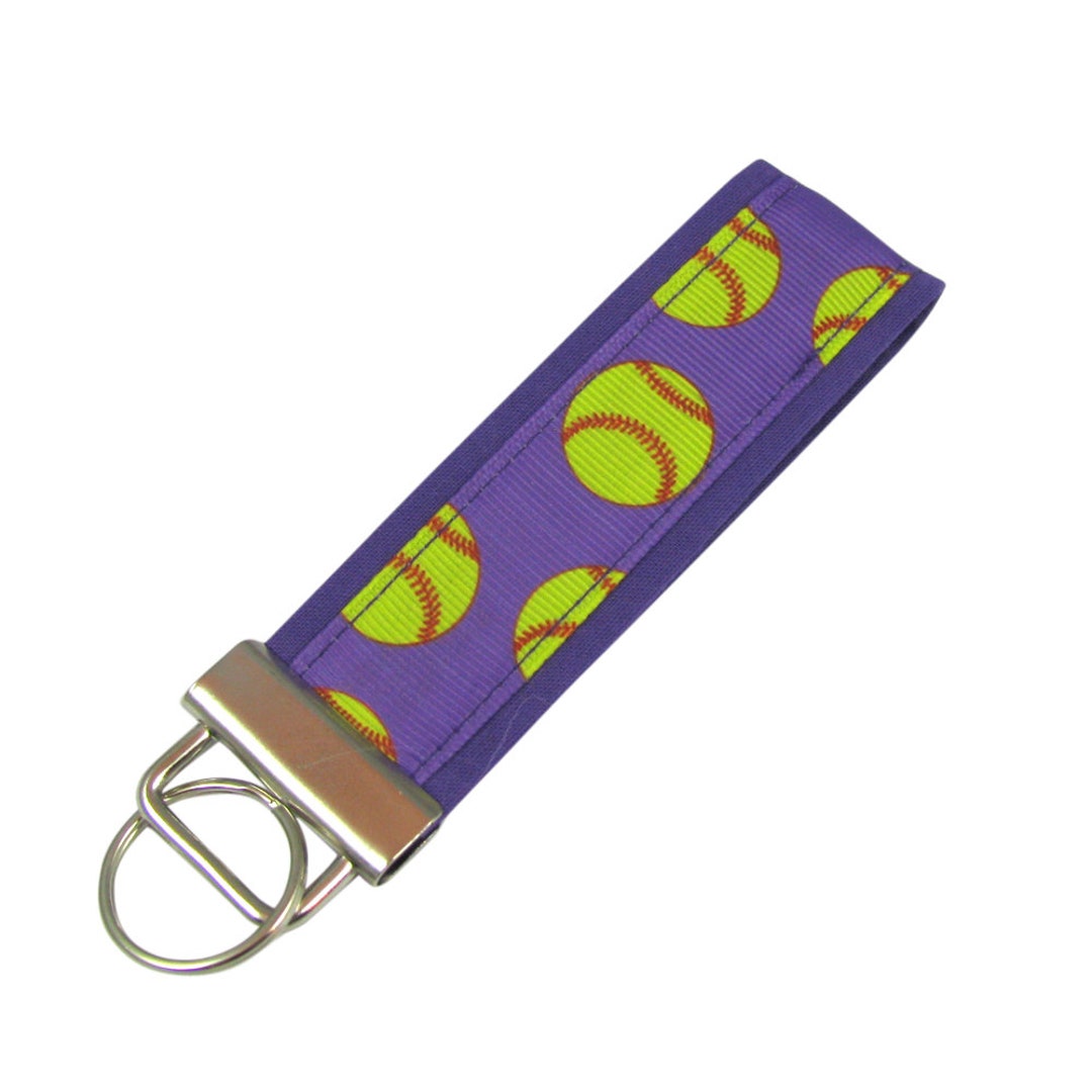 Softball Key Chain / Key Fob Personalized With Optional Initials - Etsy