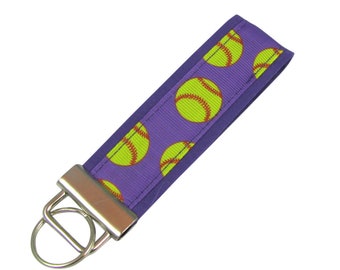 Softball Key Chain Softball Keychain Keychain Key Chain - Etsy