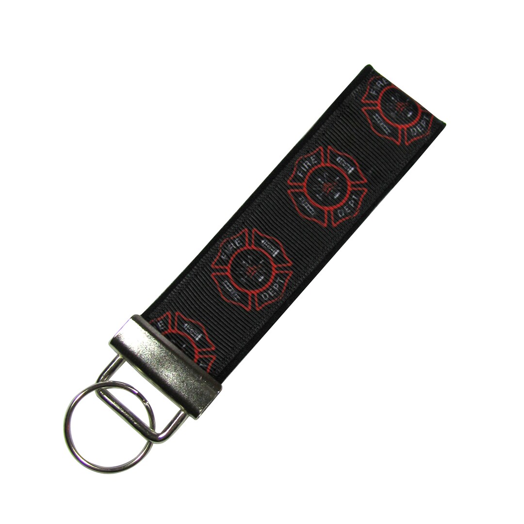 Firefighter Fireman Fire Department Cross Key Chain / Key Fob ...