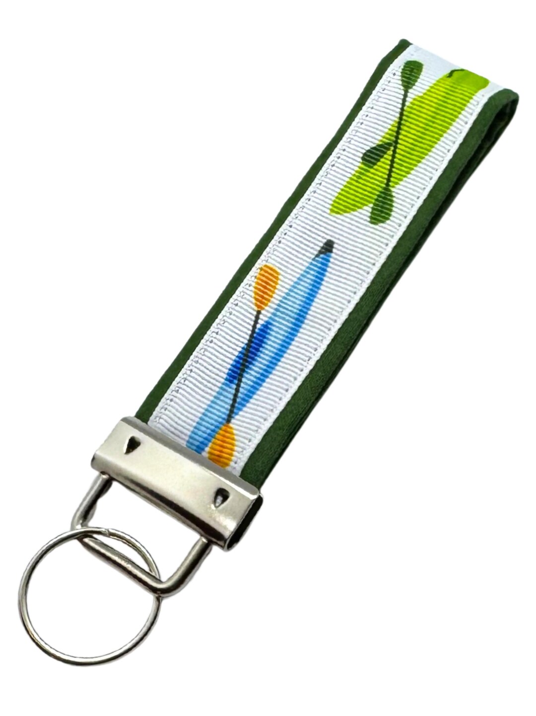 Personalized Kayak Keychain: Fabric Key Fob With Optional Initial ...