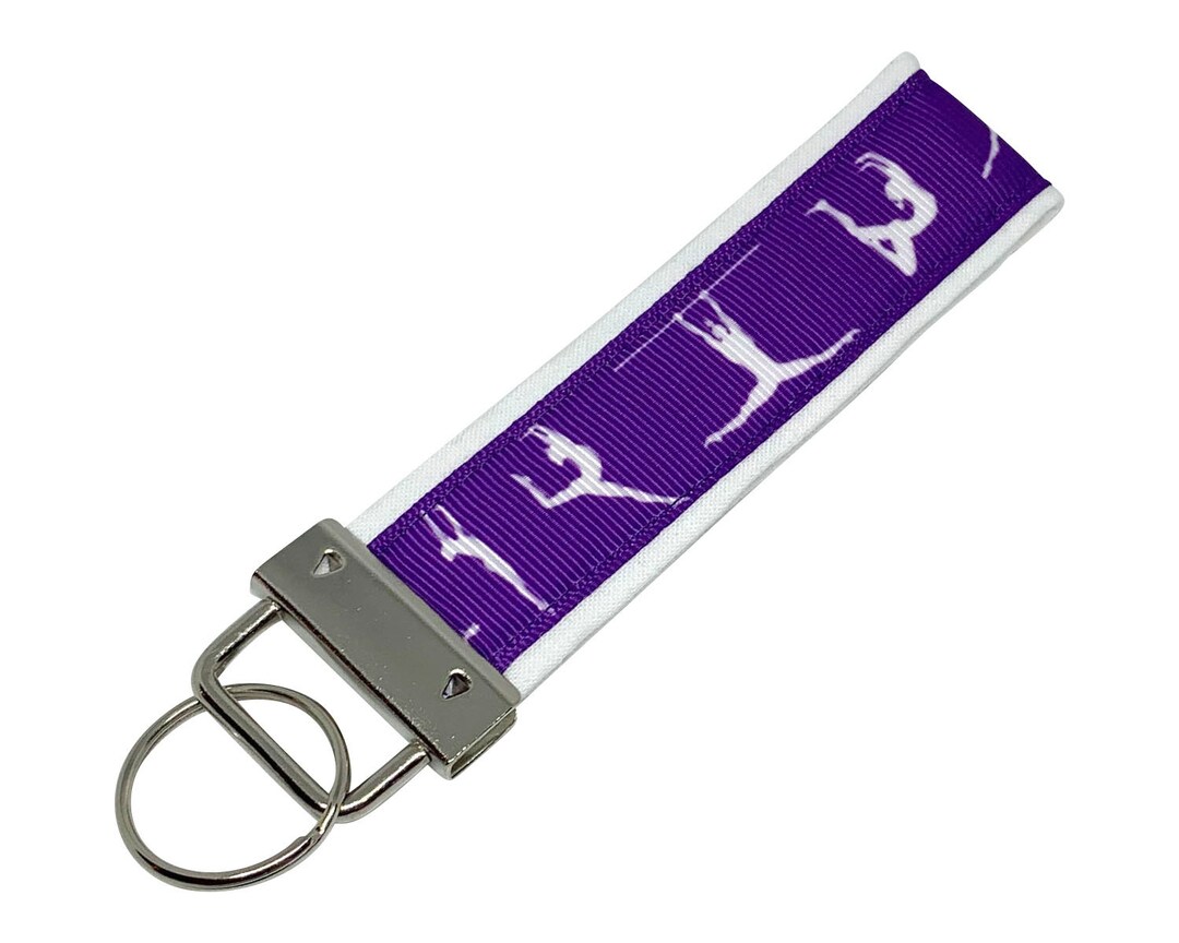 Gymnastics Key Chain, Gymnast Keychain, Fabric Key Fob, Gymnastics Key ...