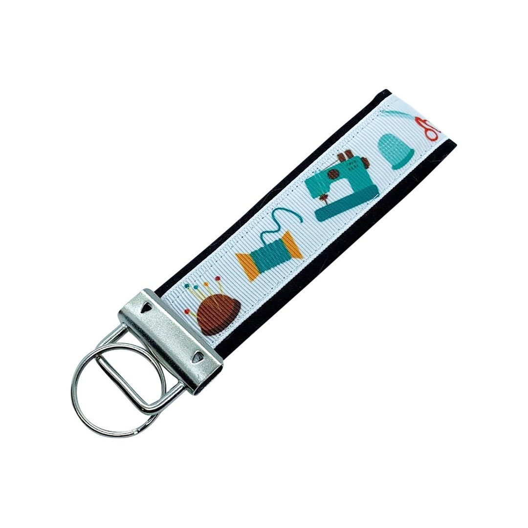 Sewing Key Chain, Keychain With Letters, Fabric Key Fob, Quilting Key ...