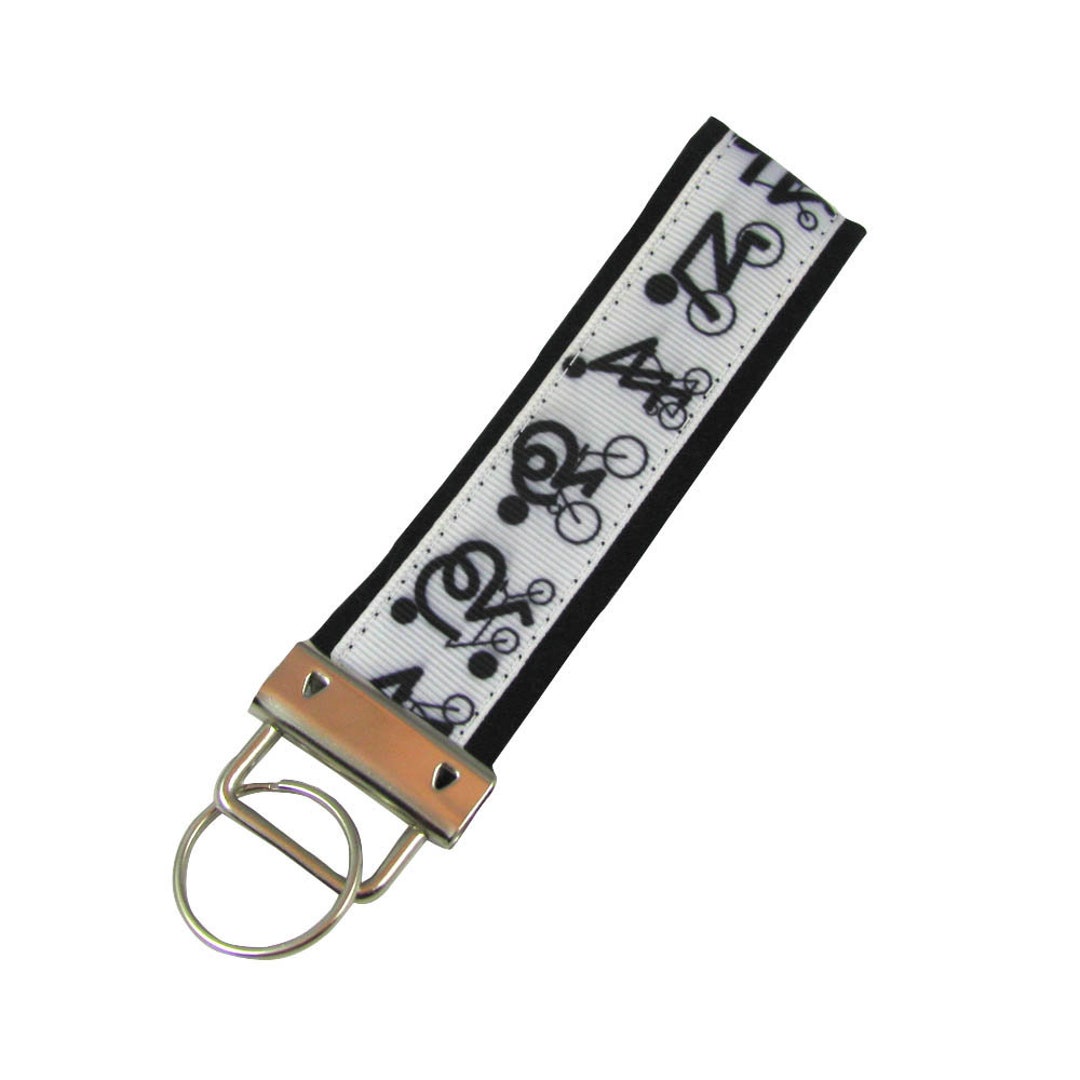 Personalized Fabric Key Chain / Key Fob Biking Cycling Bicycling With ...