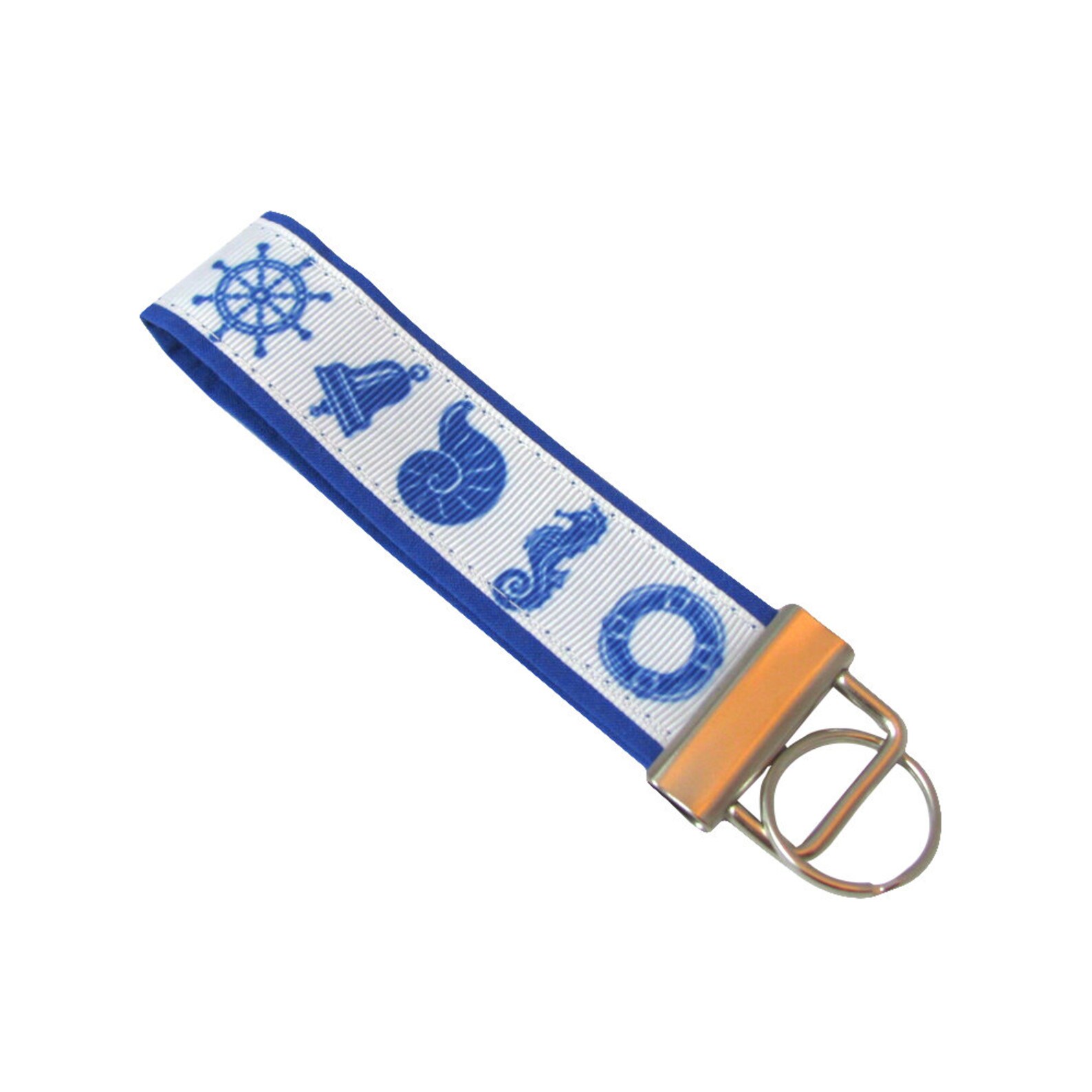 Nautical Beach Key Chain / Key Fob Personalized With Optional | Etsy