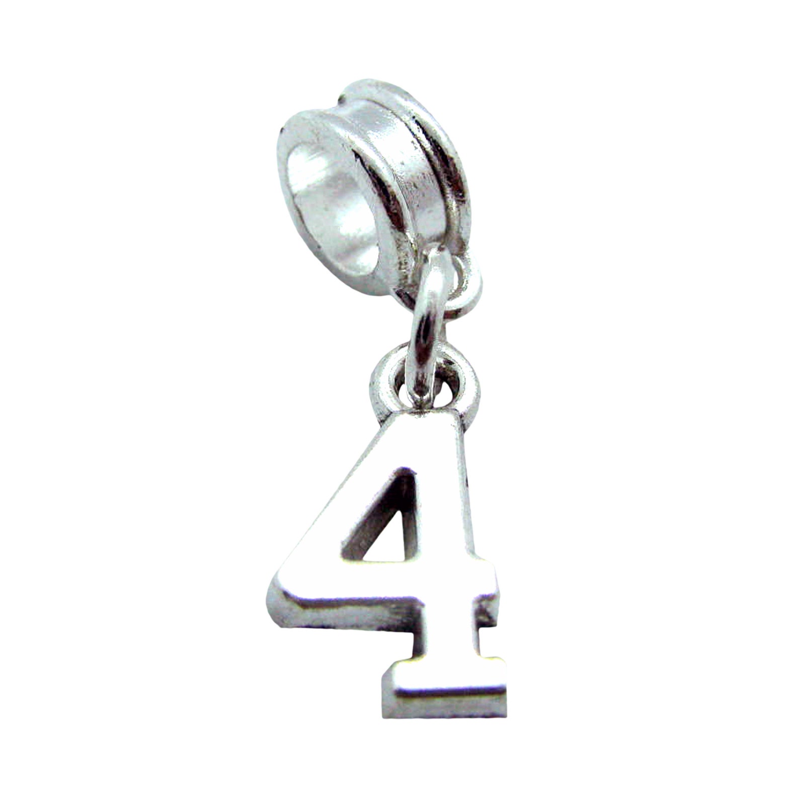 Number Four Charm for Bracelet or Necklace - Etsy.de