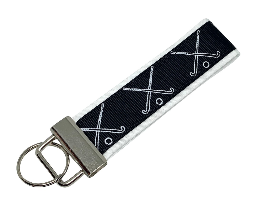 Field Hockey Key Chain, Keychain With Letters, Fabric Key Fob, Field ...