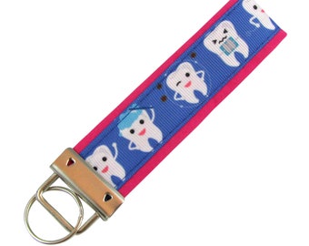 Tooth Teeth Dentist Key Chain / Key Fob Personalized With Optional ...