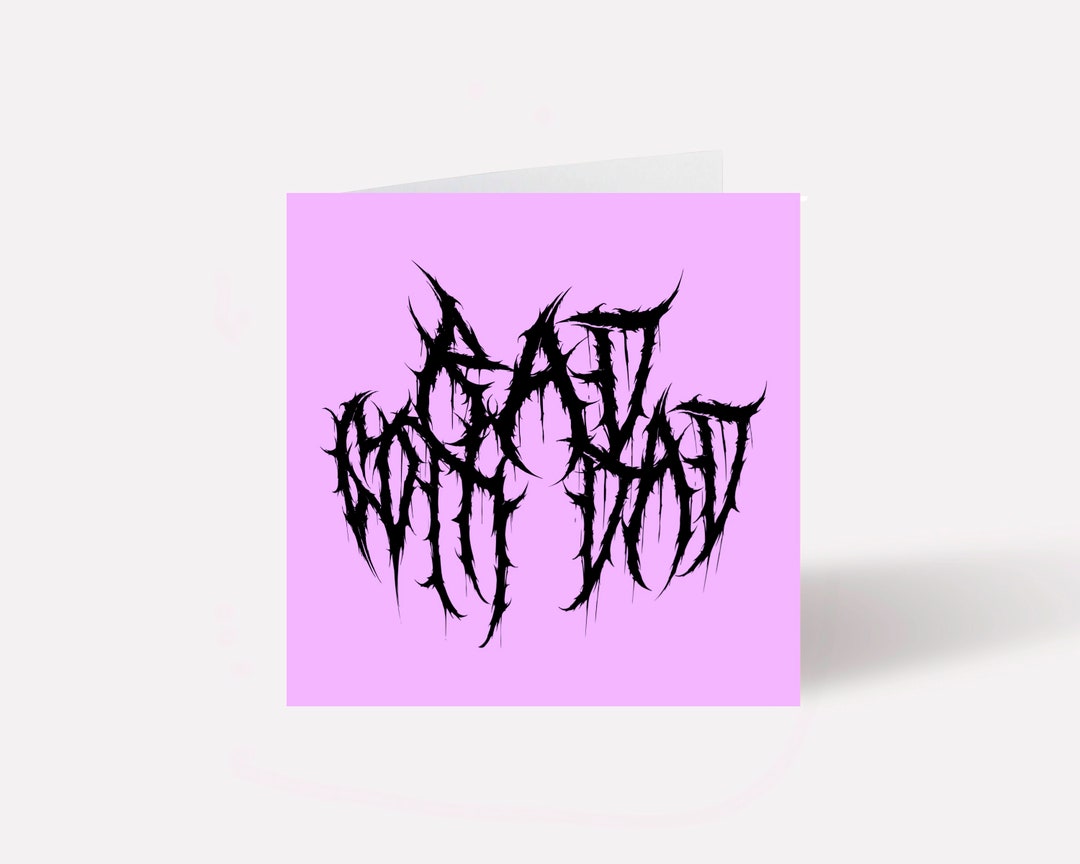 Rad Goth Dad, Happy Fathers Day Card, Goth Dad, Emo Dad, Elder Emo ...