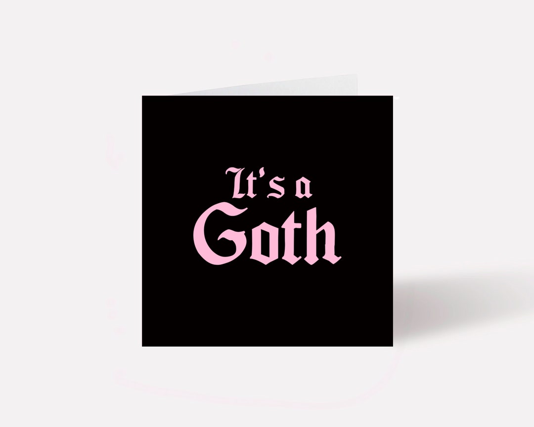 It's A Goth Baby Shower Card, It's A Girl, It's A Boy, Goth Baby ...