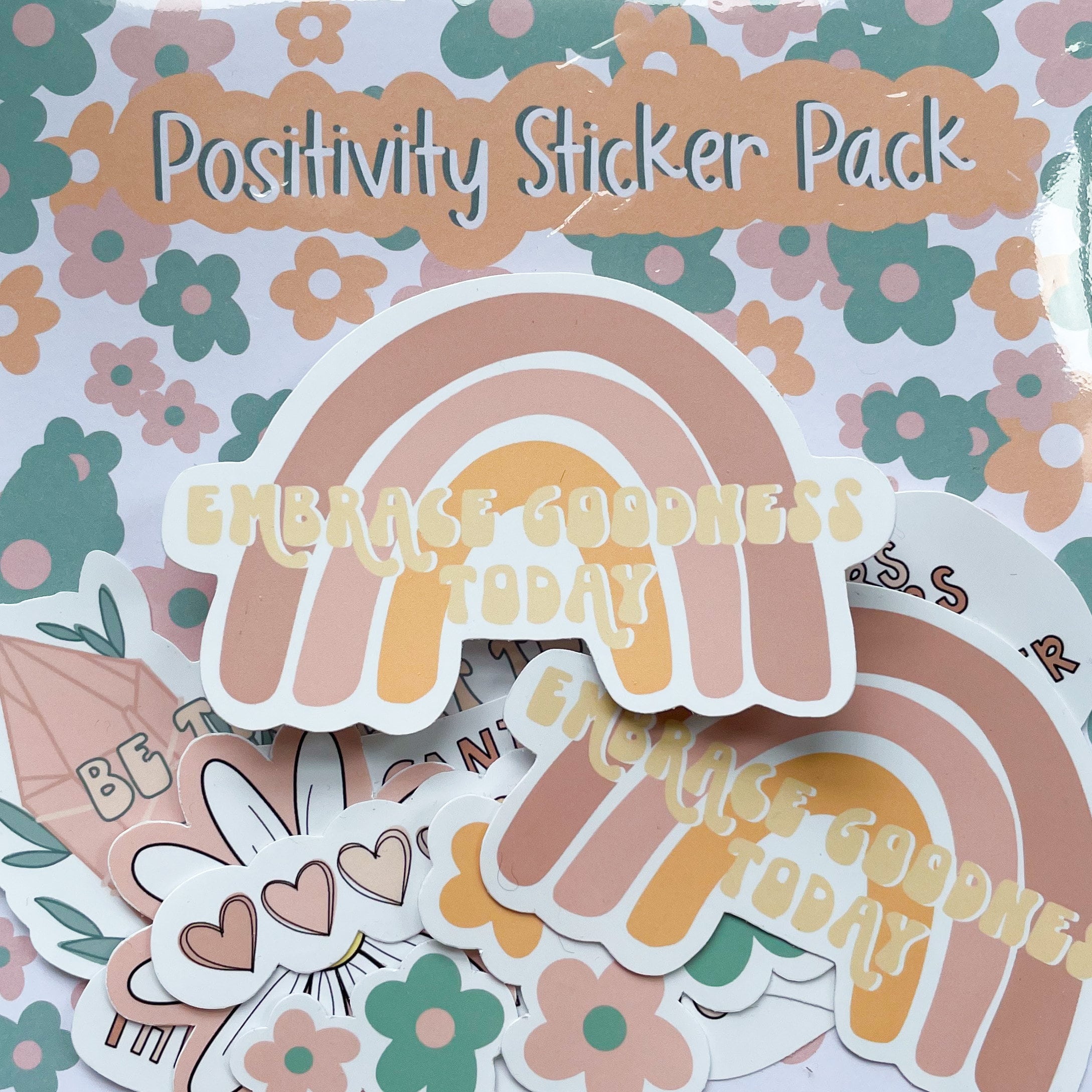 Positivity Sticker Pack Positivity Stickers Affirmation | Etsy