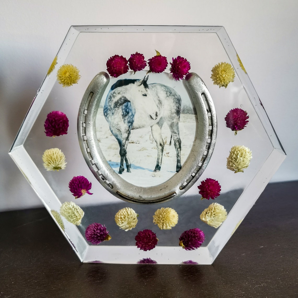 Custom Pet/horse Memorial Large Octagon Resin Cast 9 - Etsy