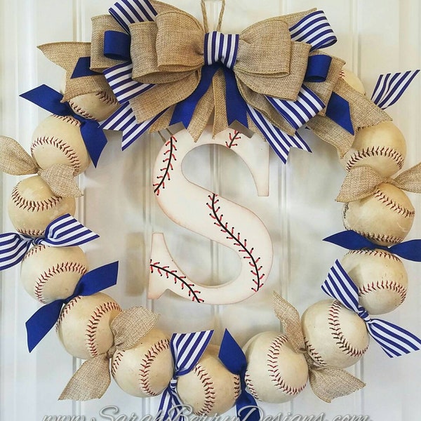 Baseball Wreaths for Front Door - Etsy