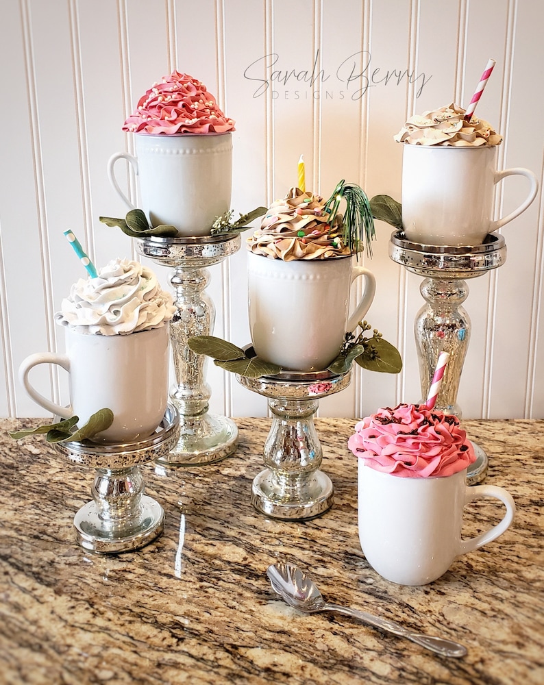 Faux Whipped Cream Mug Toppers DIY Video Tutorial Winter Crafts Holiday ...
