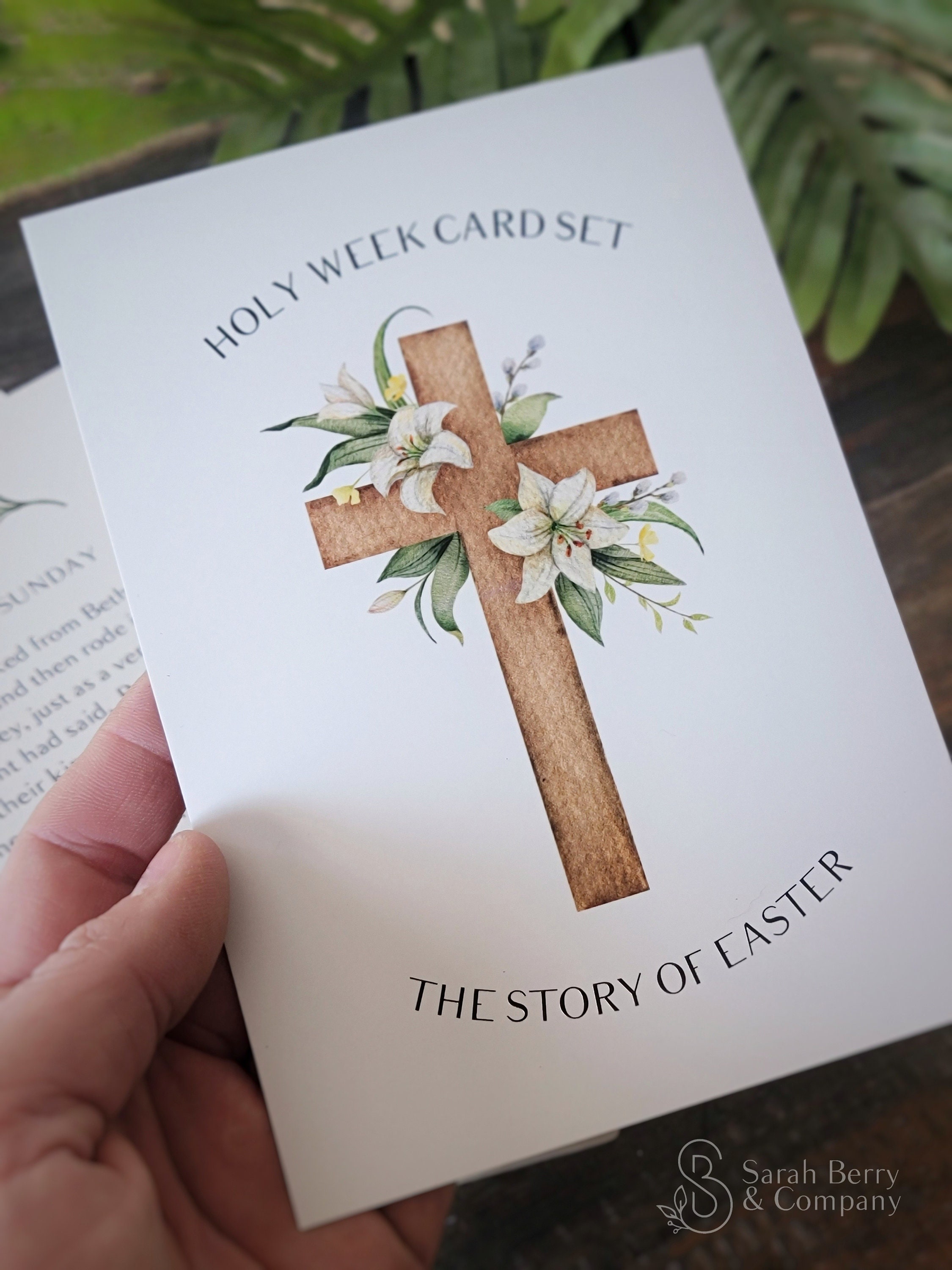 Easter Holy Week Printable Card Set: Religious Easter Decor (digital ...