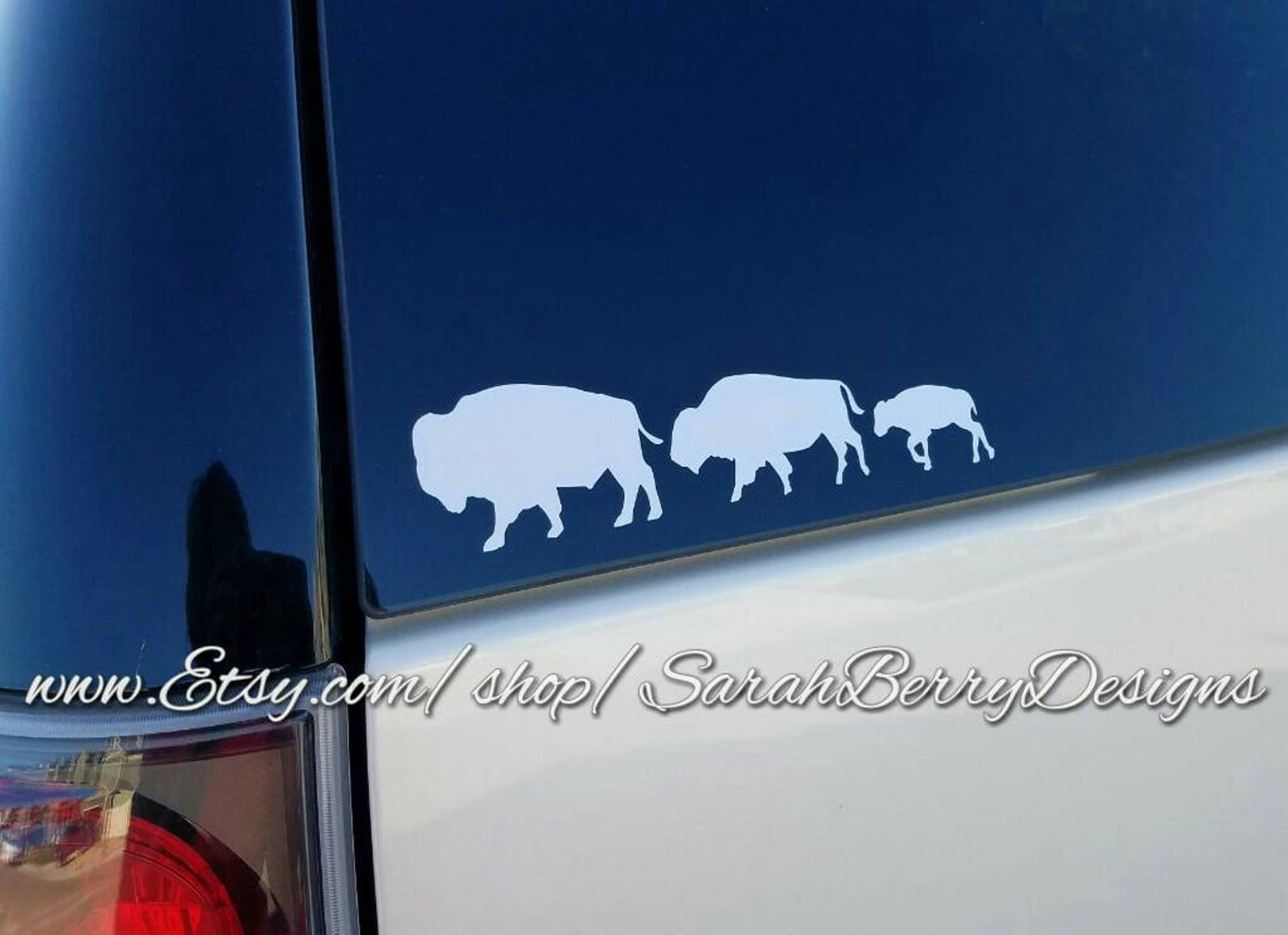 Buffalo Family Window Decal Family of Bison Window Decals | Etsy