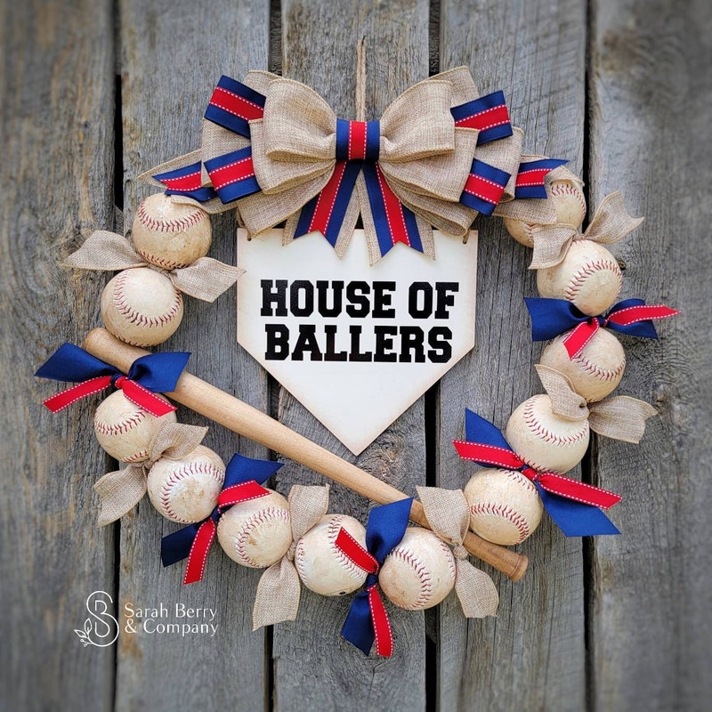 Baseball Wreath - Etsy
