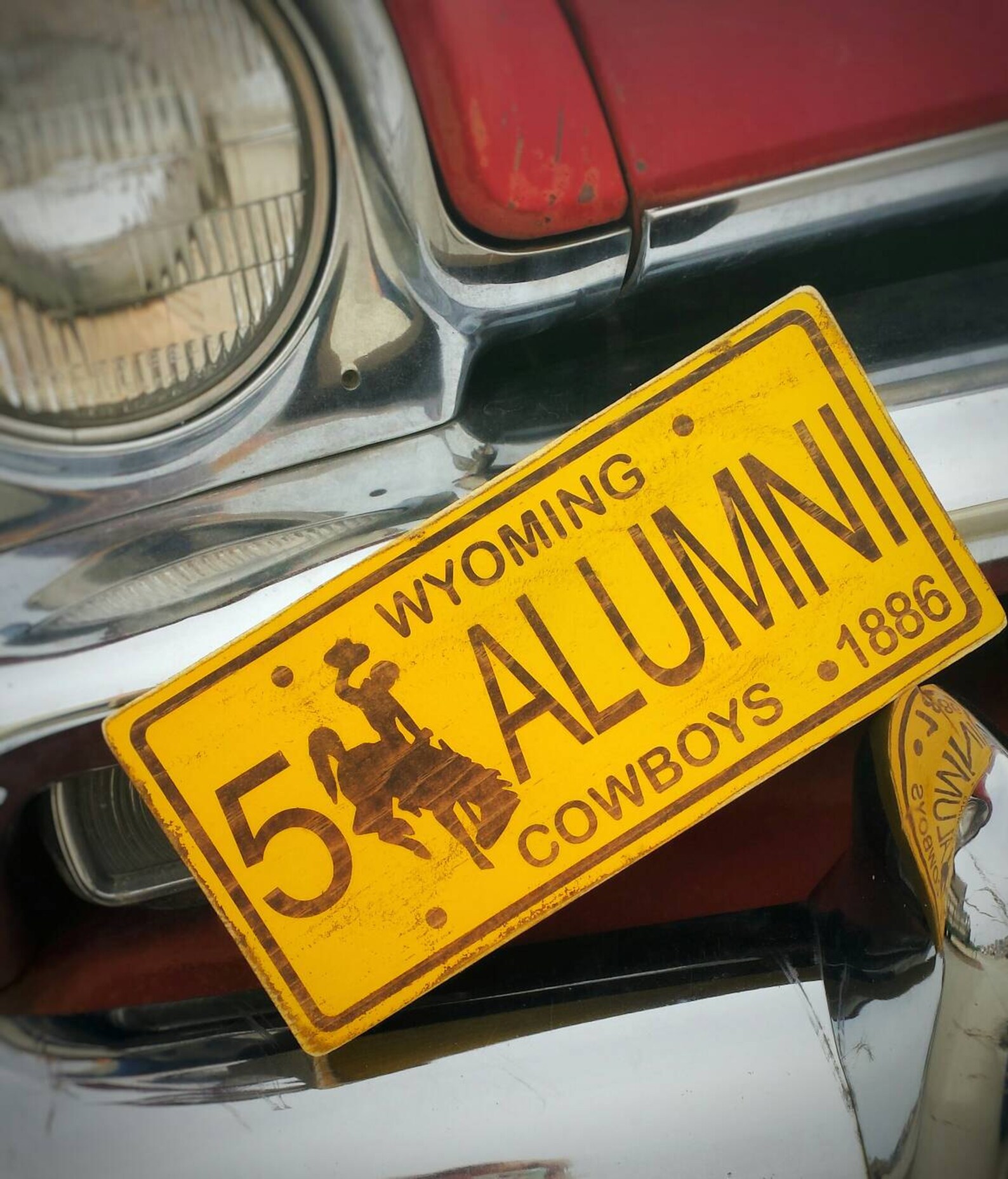 Custom Wooden Wyoming License Plate: University of Wyoming Cowboys Gift ...